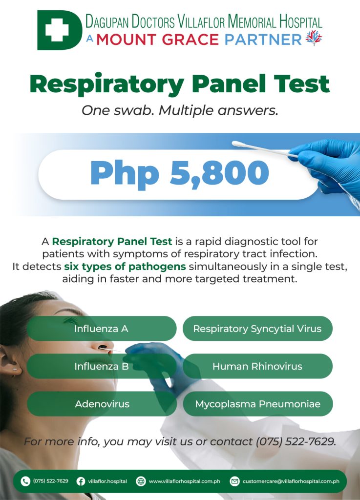 Respiratory Panel Test – Dagupan Doctors Villaflor Memorial Hospital